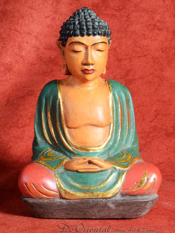 Boeddha in meditatie handmade Indonesie | De Oriental